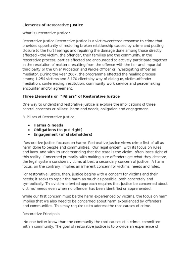 Report Restorative Justice | PDF | Restorative Justice | Victimology