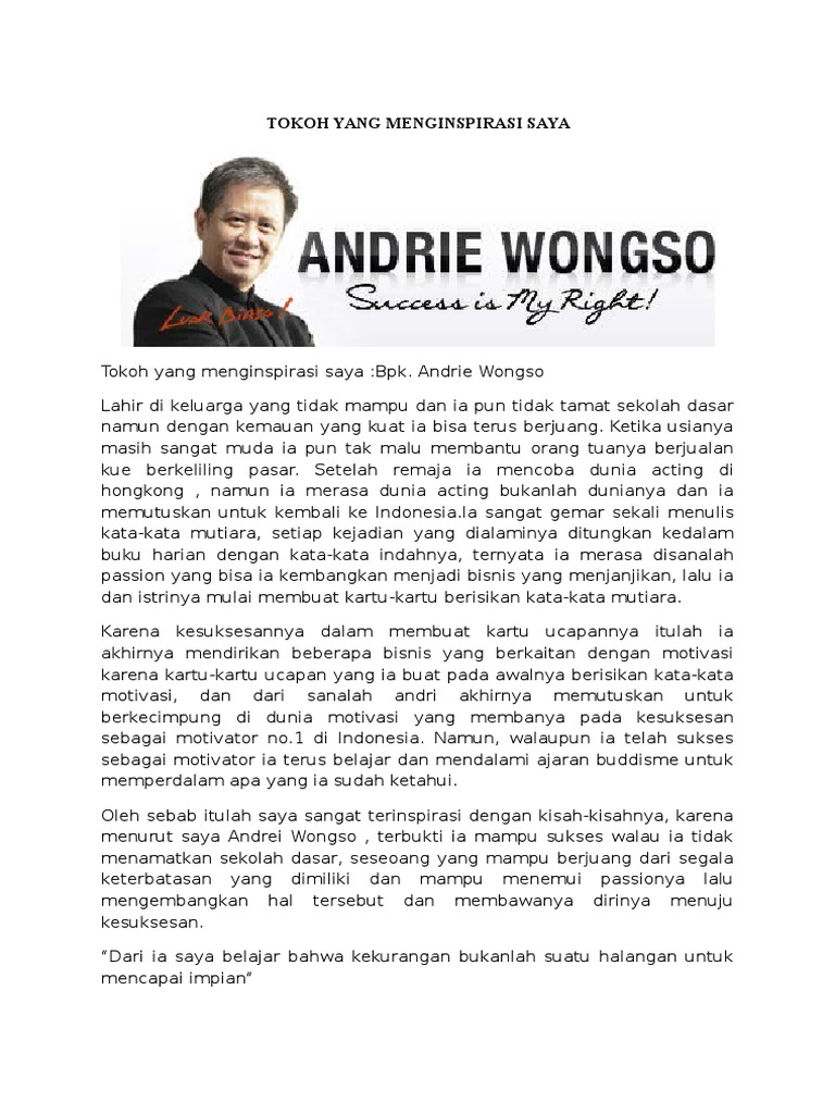 Kisah Inspiratif Andrie Wongso | PDF