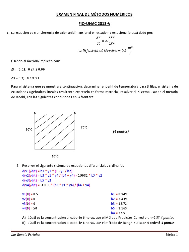 Examen Final Metodos Numericos | PDF