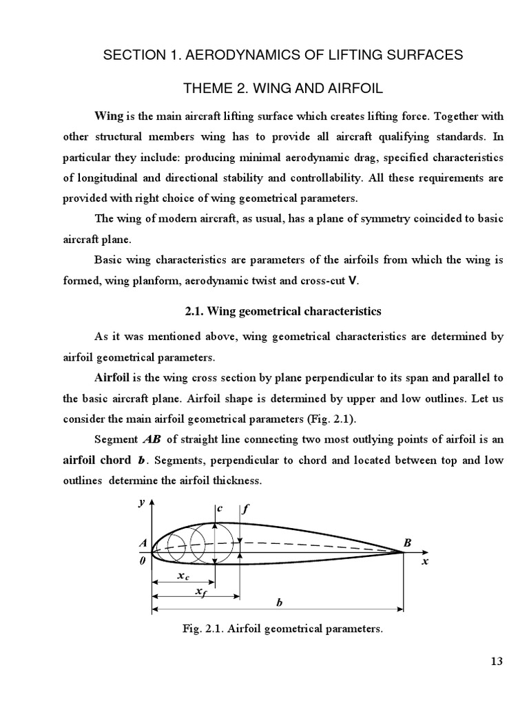 Aerodynamics of Lifting Surfaces | PDF | Airfoil | Wing