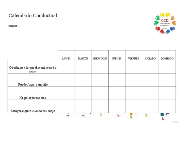 Calendario de Conducta Infantil | PDF