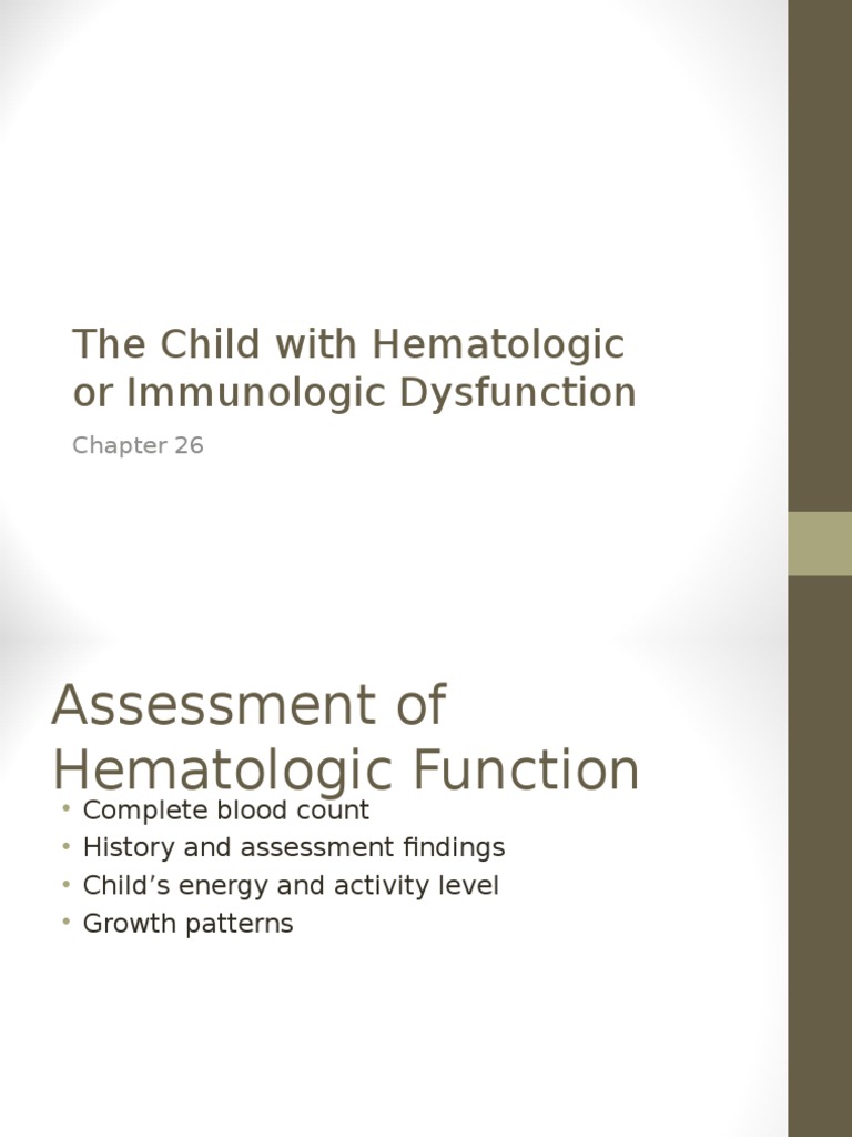 Pediatric Hematologic Disorders Overview | PDF | Haemophilia | Bleeding