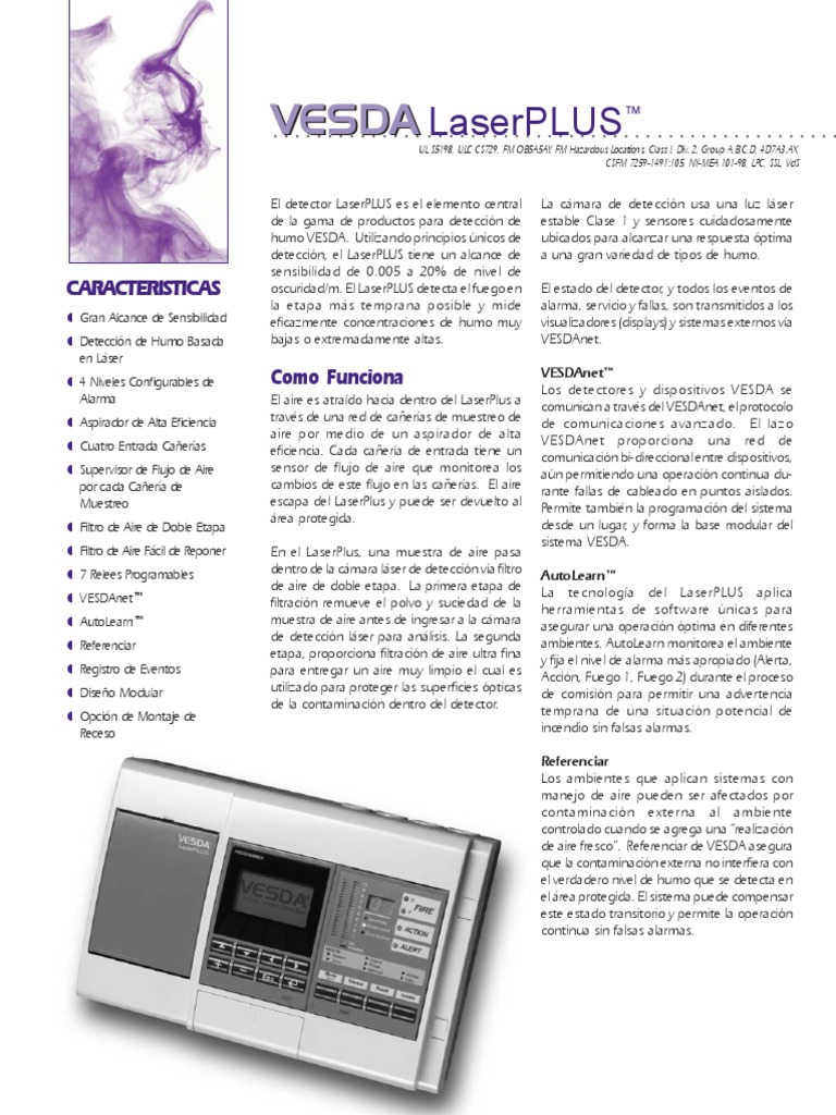 Vesda Laser Plus | PDF | Red de computadoras | Equipo
