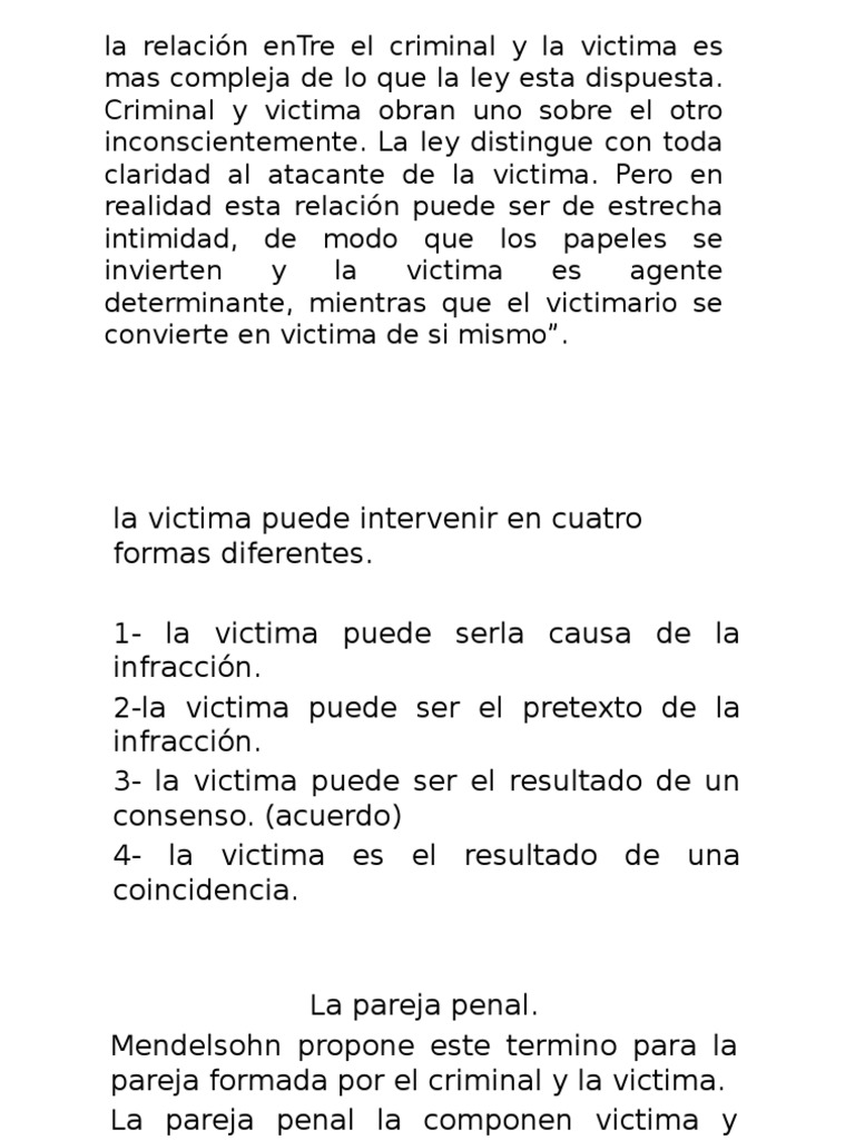 Relacion Victima-Victimario Victimologia | Delito | Crímenes