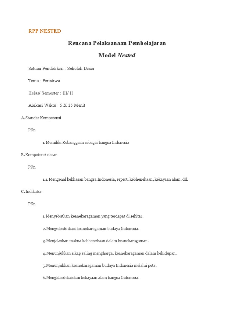 RPP Nested | PDF