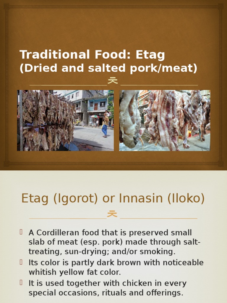 Traditional Food Etag | PDF | Curing (Food Preservation) | Pork