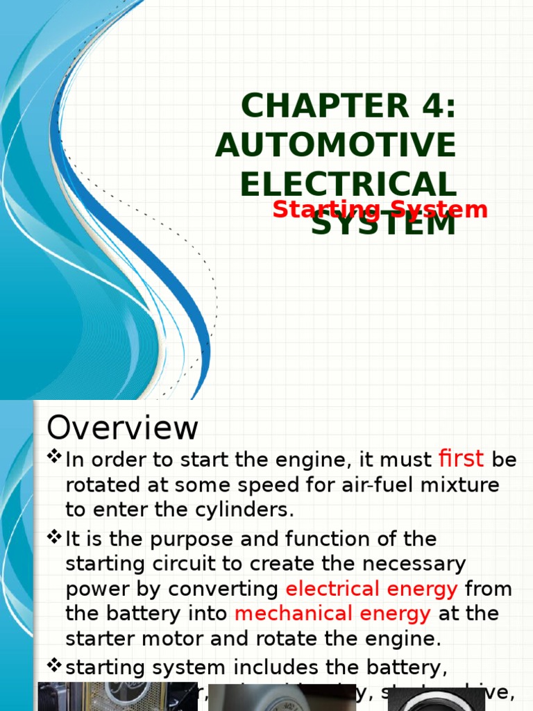 Automotive Electrical System | PDF | Ignition System | Electricity