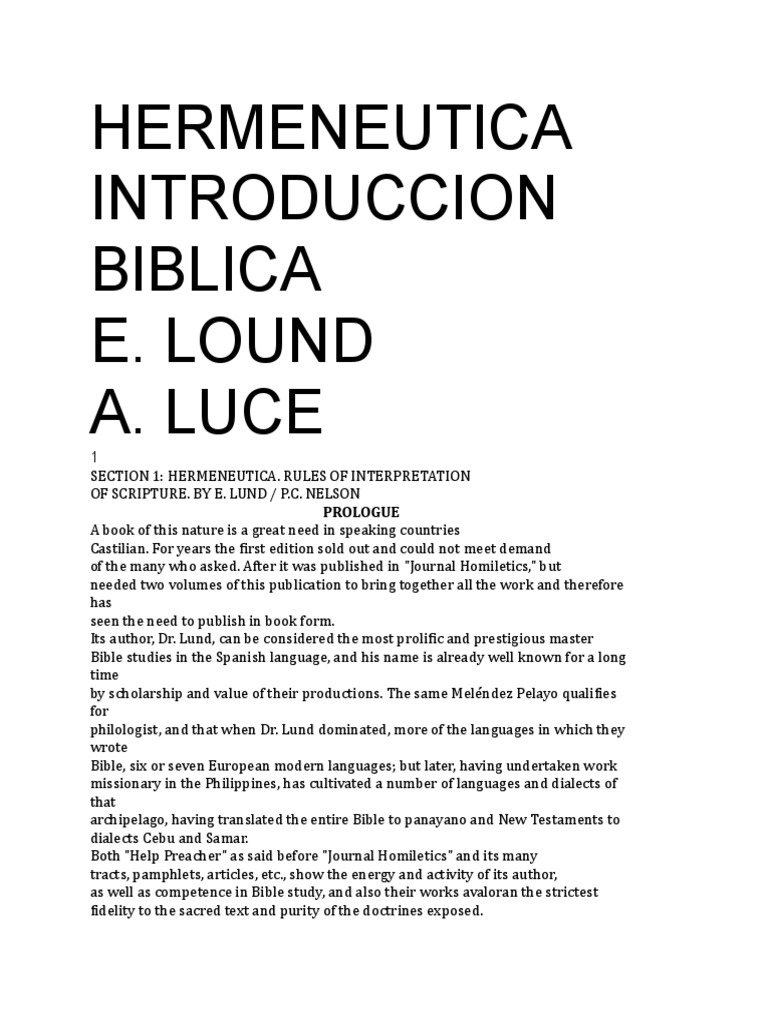 Hermeneutic (English) | PDF | Bible | Hermeneutics