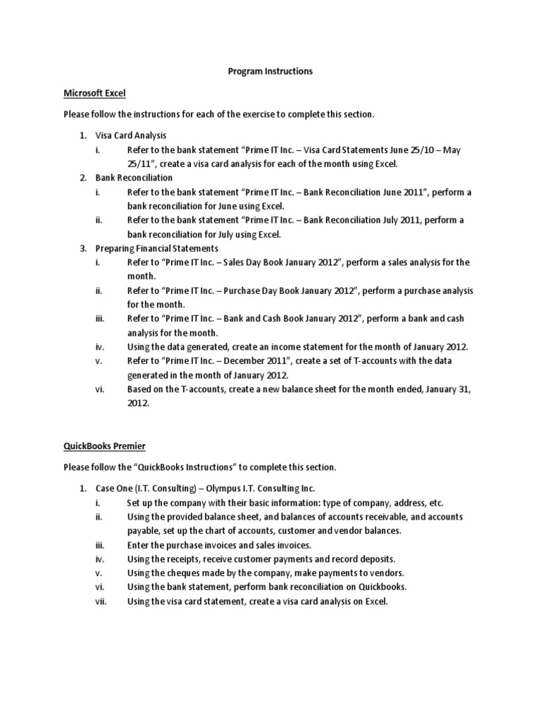 Program Instructions | PDF | Payments | Debits And Credits
