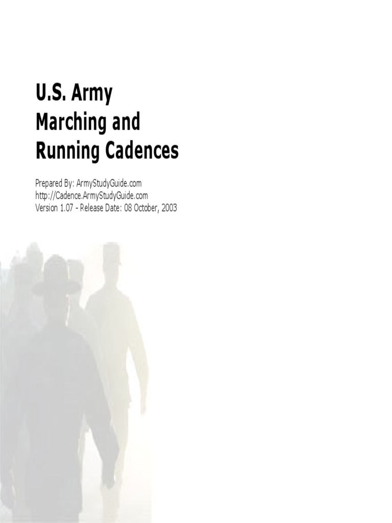 Army Cadences Clemson ROTC | PDF