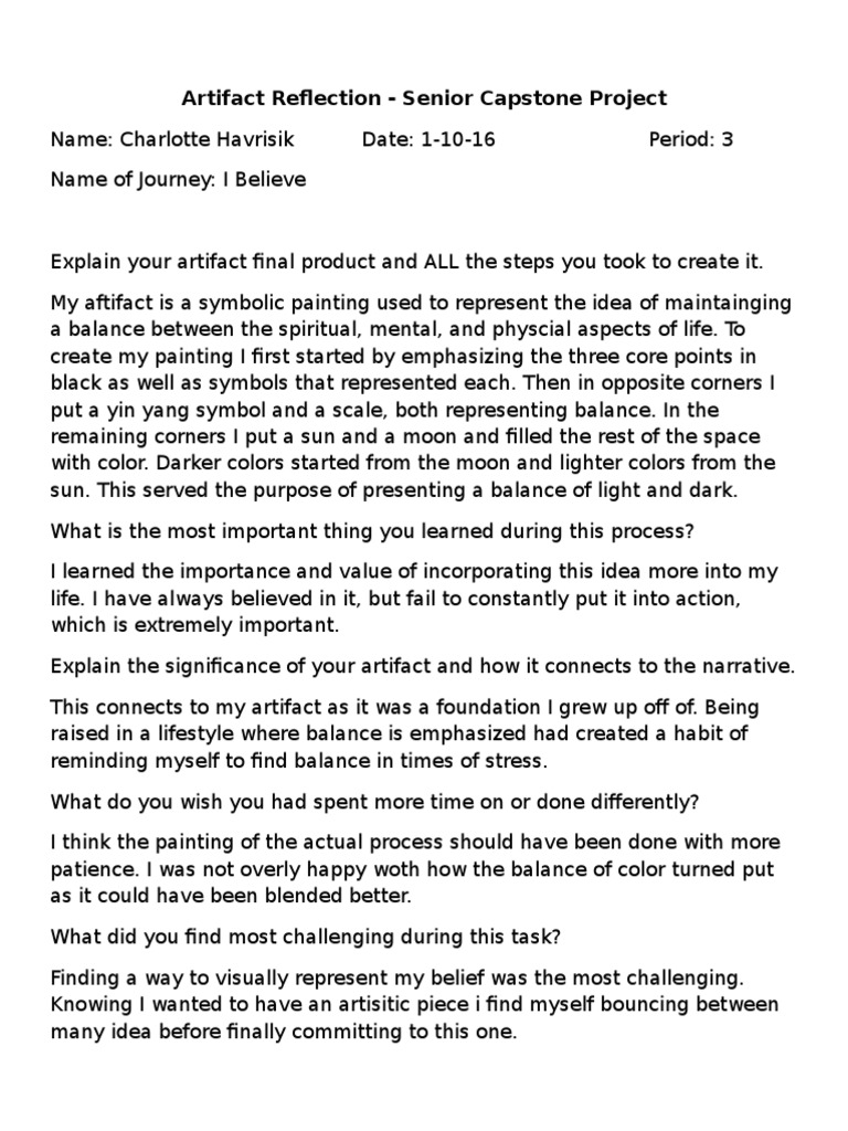 Artifact Reflection | PDF