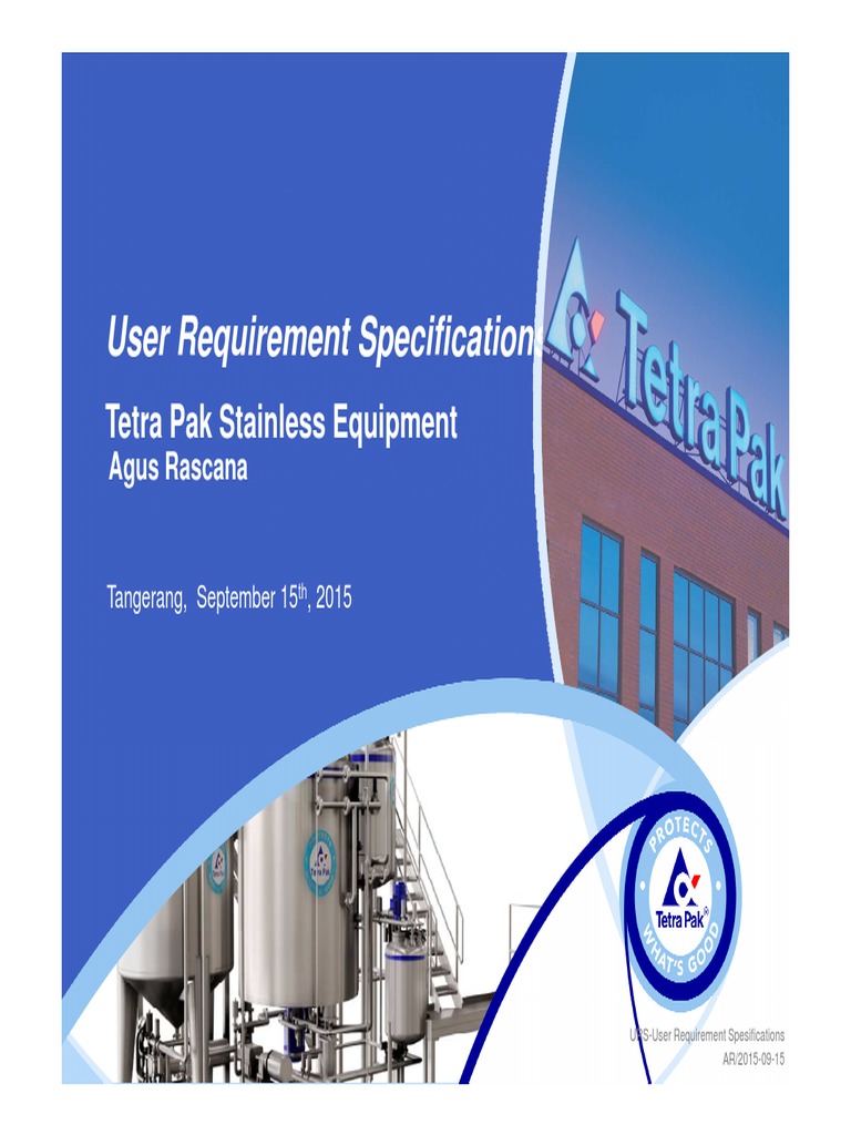 User Requirement Specifications | PDF | Verification And Validation ...