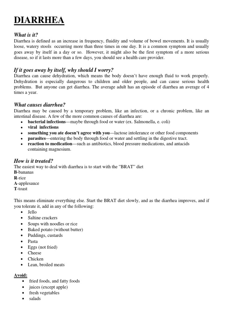Diarrhea PDF | PDF