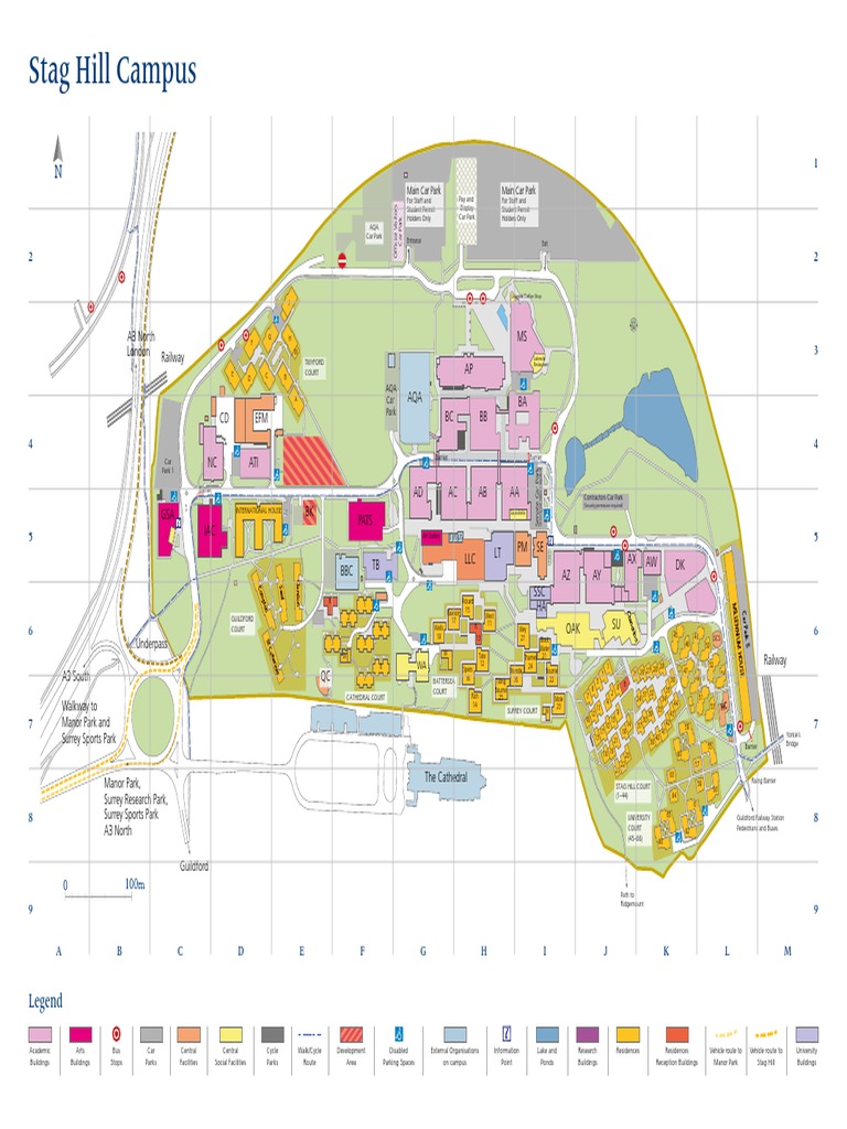 Campus Map | PDF | Parking Lot | Road Transport