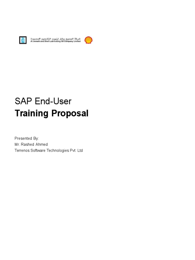 SAP End-User Training Proposal | PDF | Virtue | Common Law