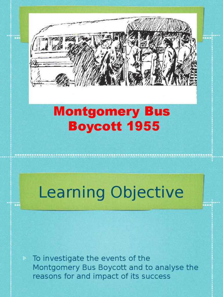 Montgomery Bus Boycott 1955 | PDF | Martin Luther King Jr. | African ...