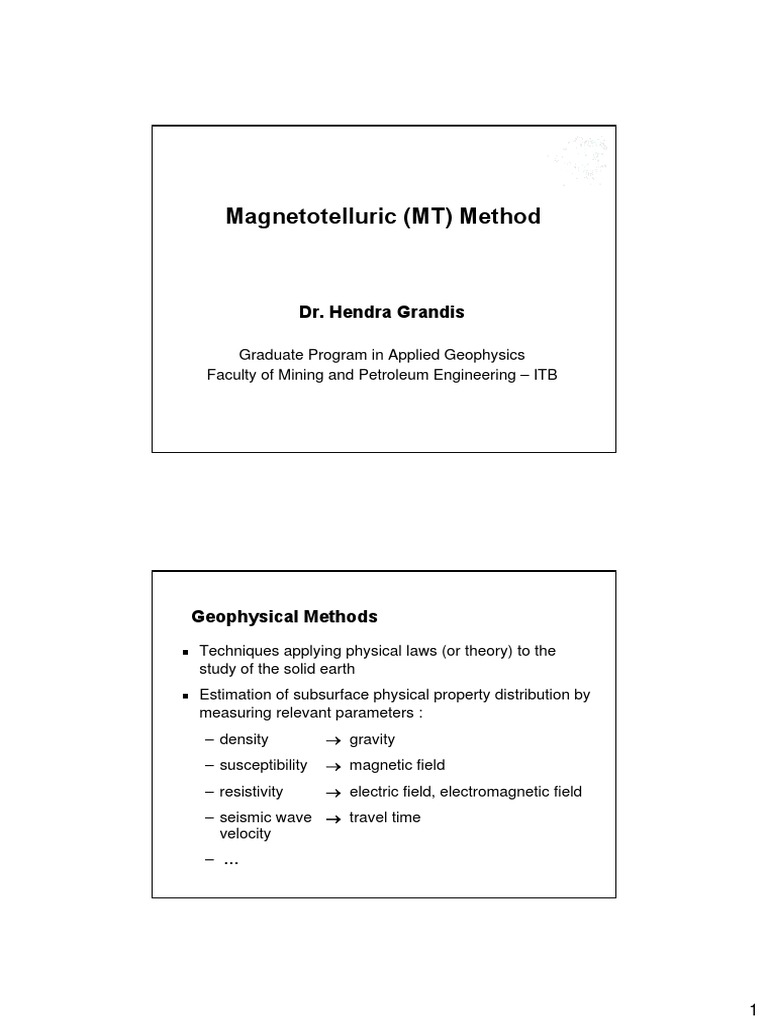 Magnetotelluric (MT) Method | PDF | Geophysics | Physical Phenomena
