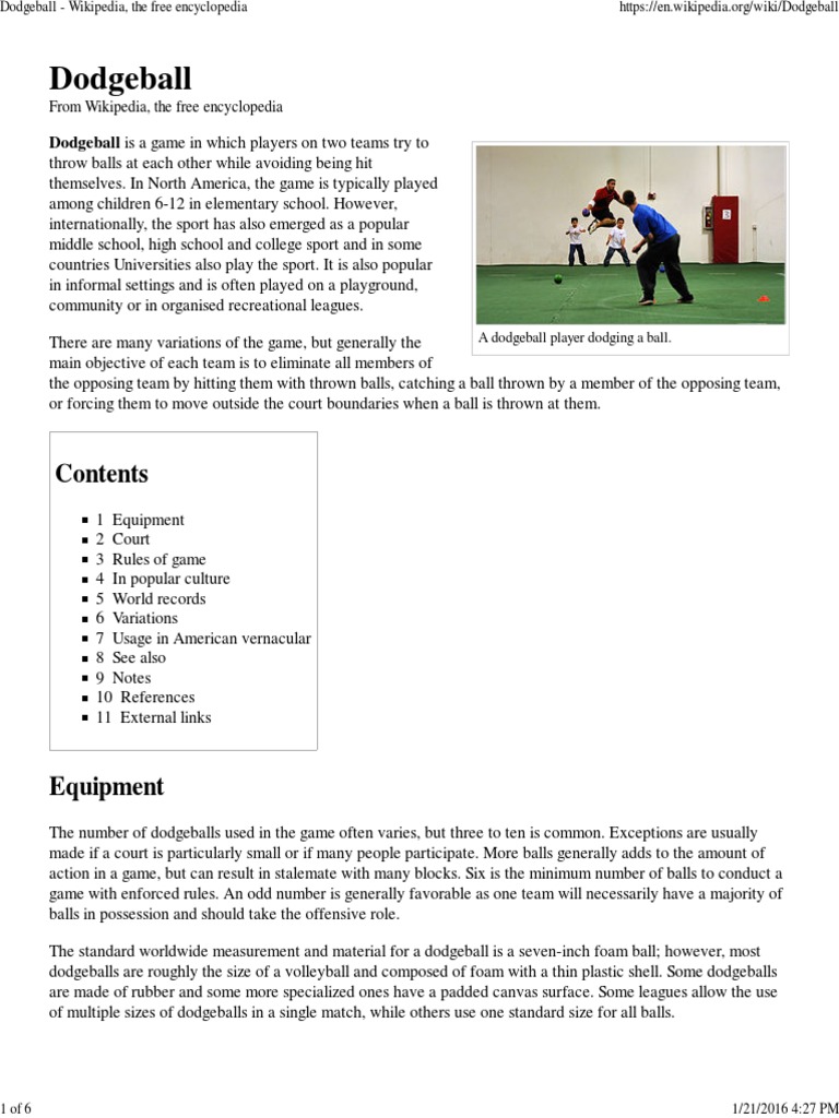 Dodgeball | PDF | Ball Games | Entertainment
