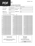 PRC Board Exam Answer Sheet Sample | PDF