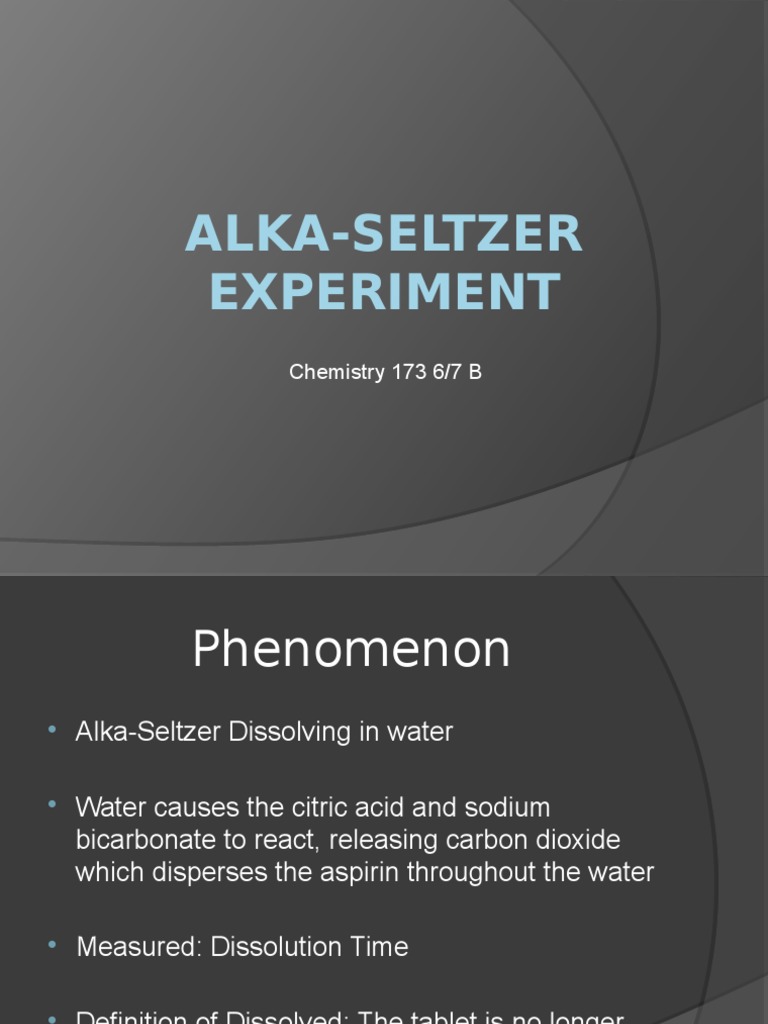 Alka Seltzer Experiment | Carbonated Water | Experiment