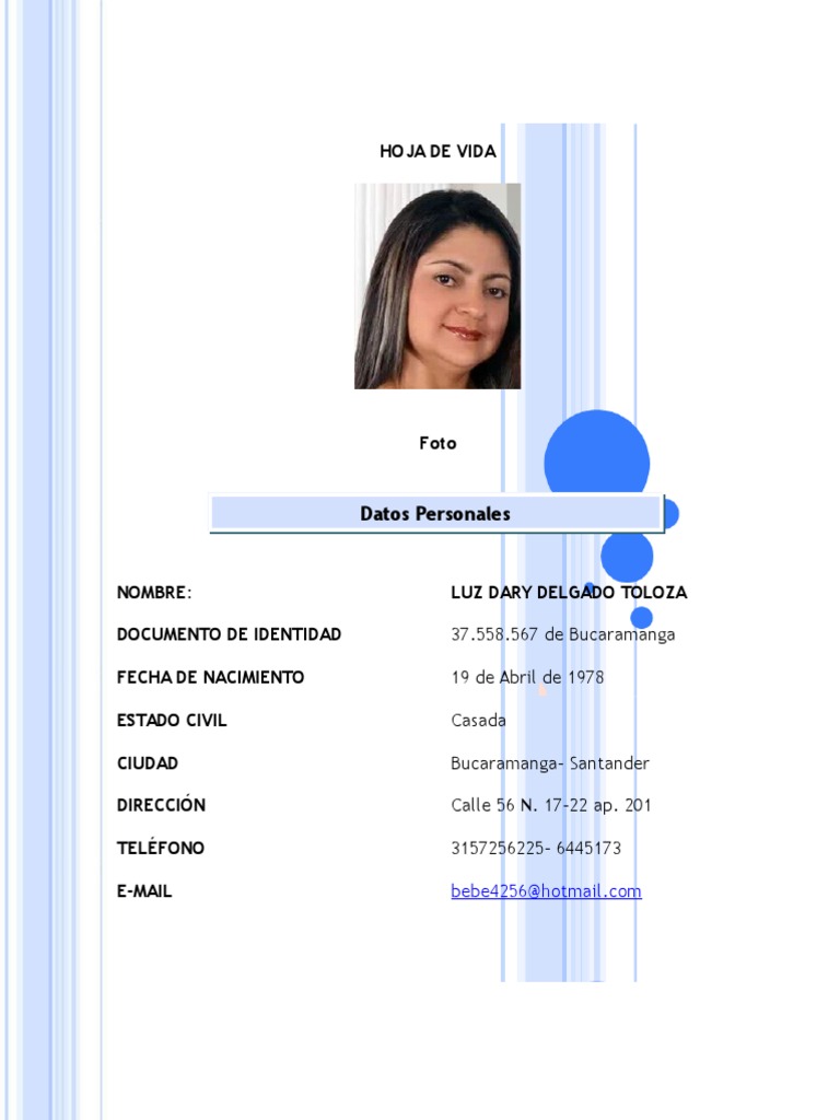 Hoja de Vida Luz Dary | PDF