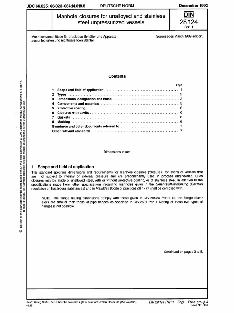 Din 28124-1 | PDF