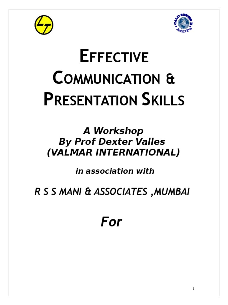 Enhancing Communication Presentation Skills Pdf Nonverbal