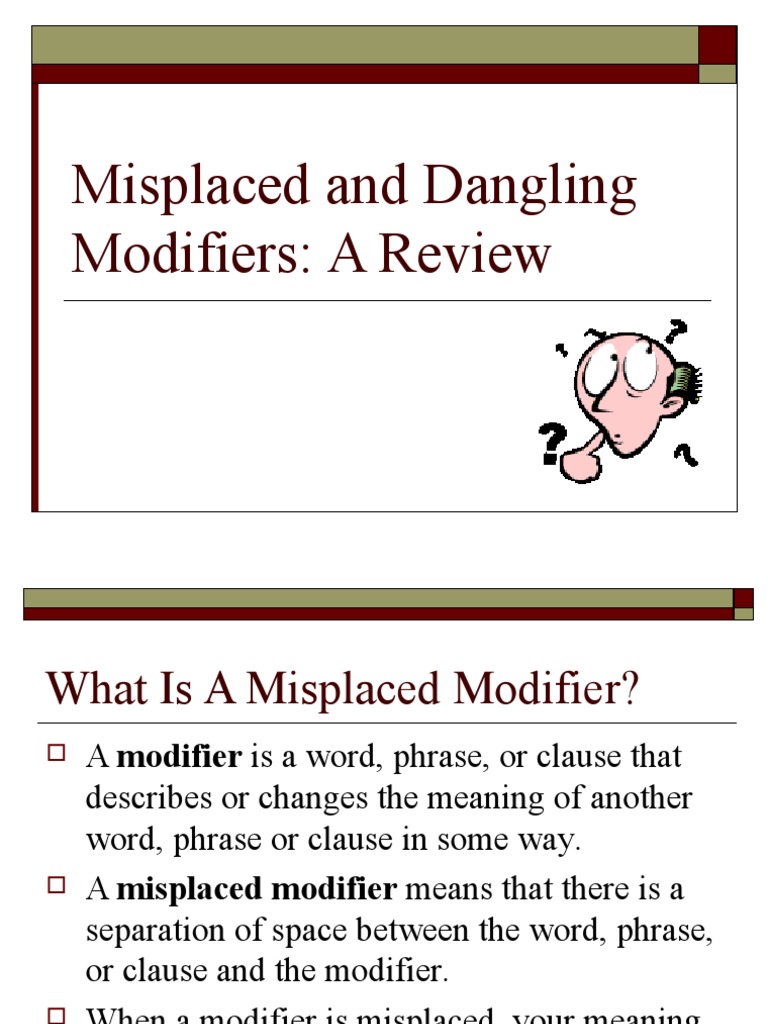 Dangling | PDF | Adverb | Phrase