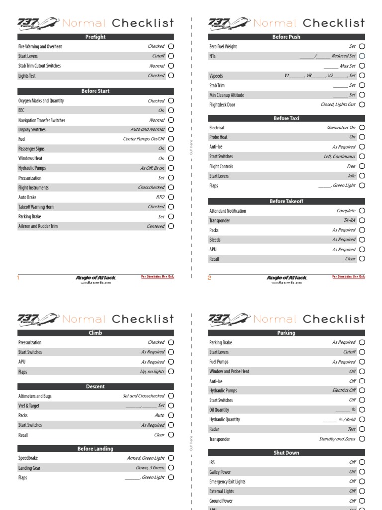 737NG Checklist | PDF