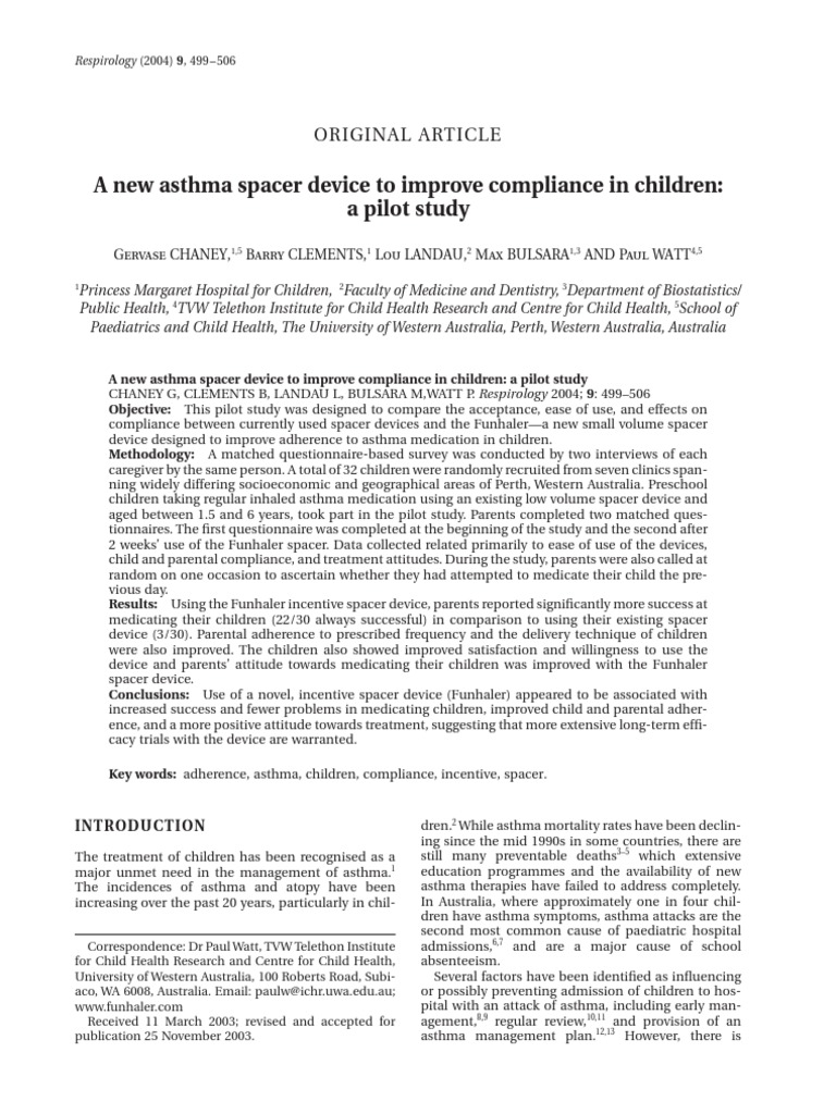 10 Chaney Et Al 2004 A New Asthma Spacer Device To Improve Compliance ...