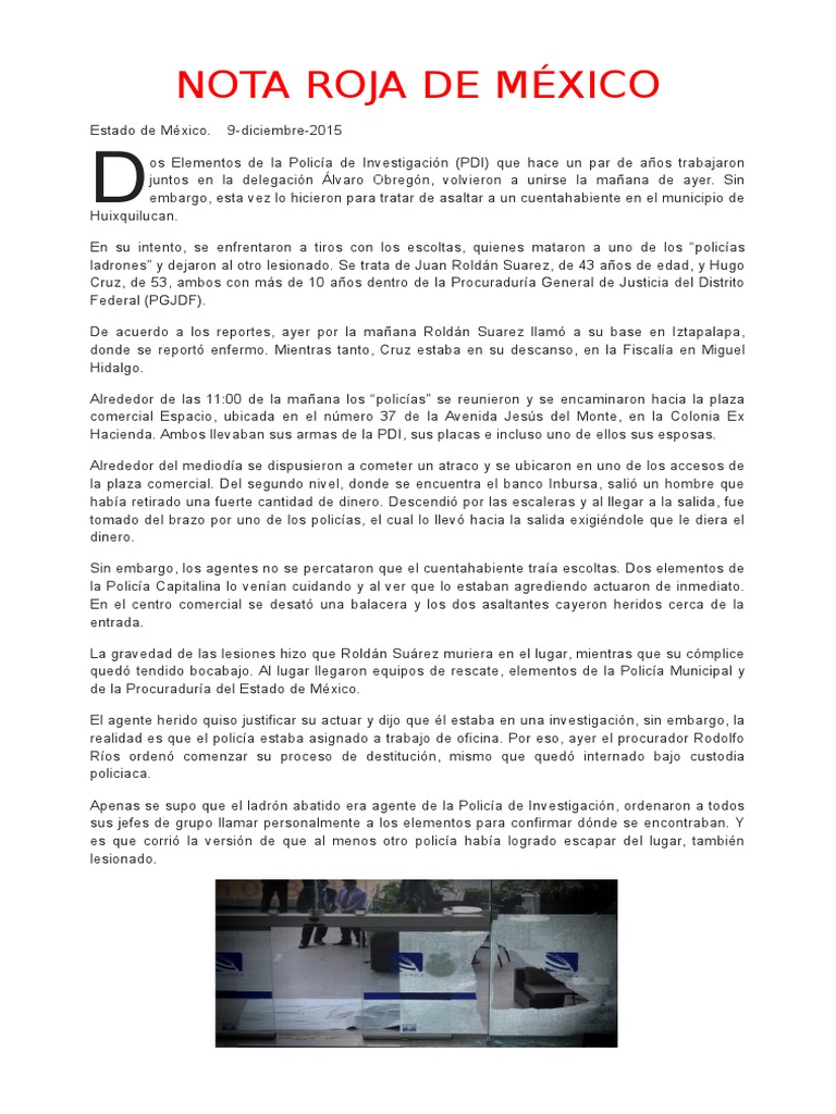 Nota Roja de México | PDF | México | Policía