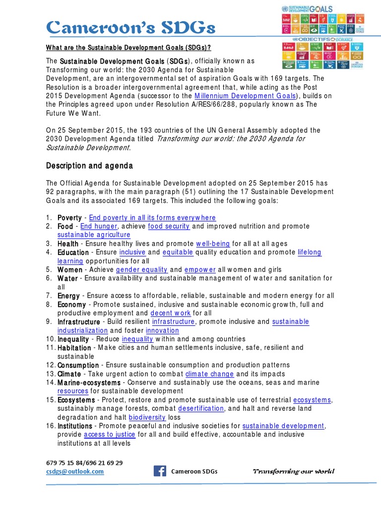 SDG Quiz Answers | Sustainability | Economic Development