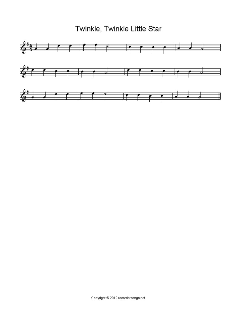Twinkle Twinkle Little Star | PDF