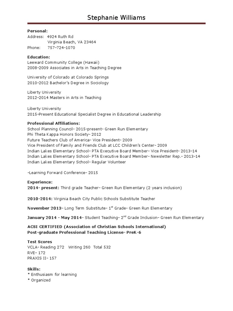 Stephanie Williams | PDF | Career & Growth