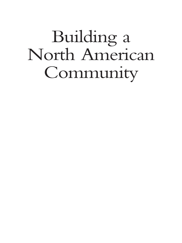 Building A North American Community | PDF