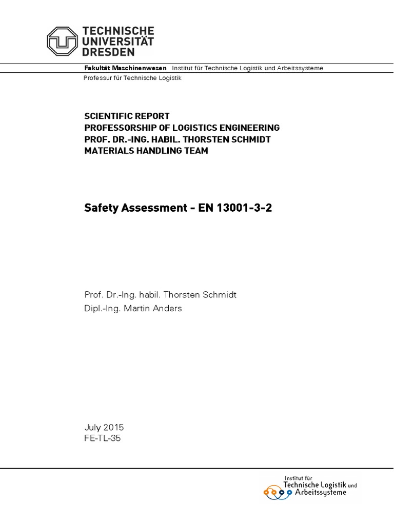Safety Assessment en 13001-3-2 | PDF | Structural Load | Strength Of ...