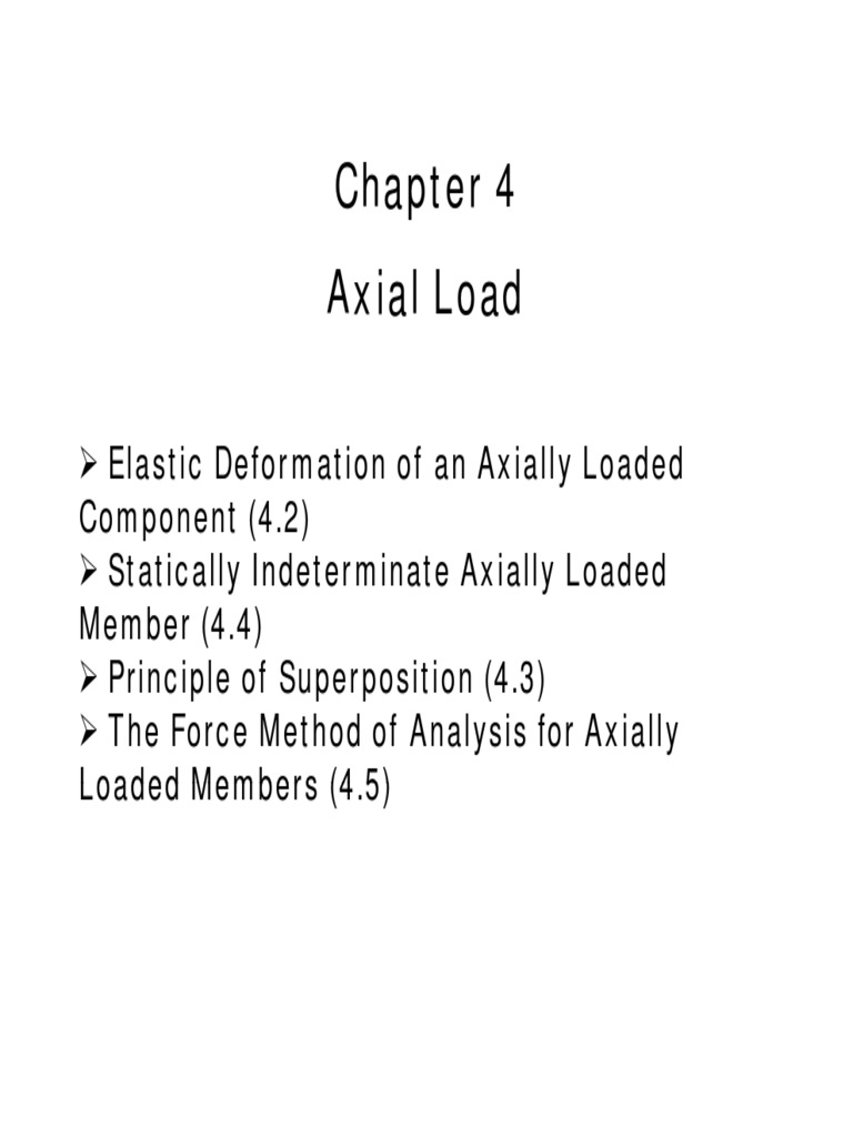 Axial Load Lecture | PDF | Elasticity (Physics) | Force