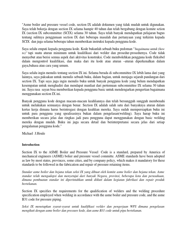 Asme Boiler and Pressure Vessel Code | PDF