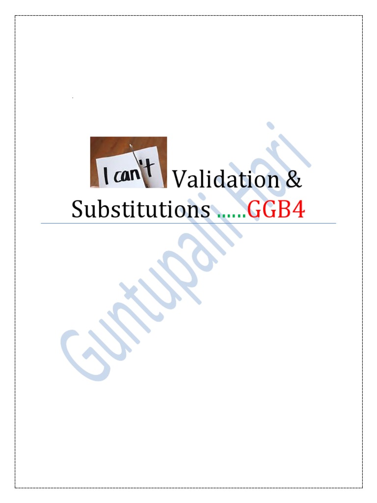 Validation and Substitution in GGB4 | PDF | Computer Programming | Computing