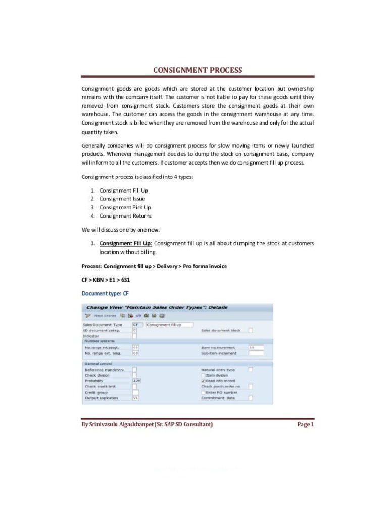 Consignment Process | PDF | Pro Forma | Invoice