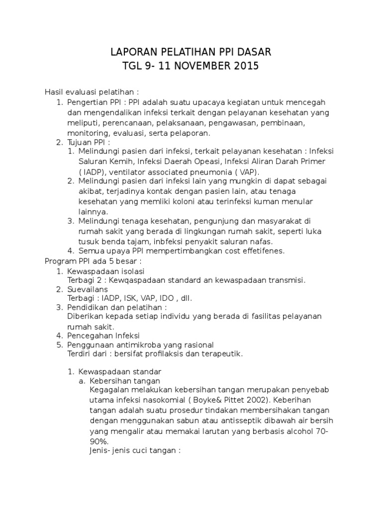 Laporan Pelatihan Ppi Dasar | PDF | Pengembangan Diri | Sains & Matematika