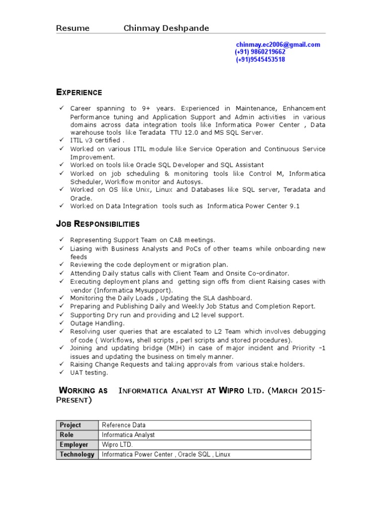 Chinmay Deshpande | Download Free PDF | Oracle Database | Microsoft Sql Server