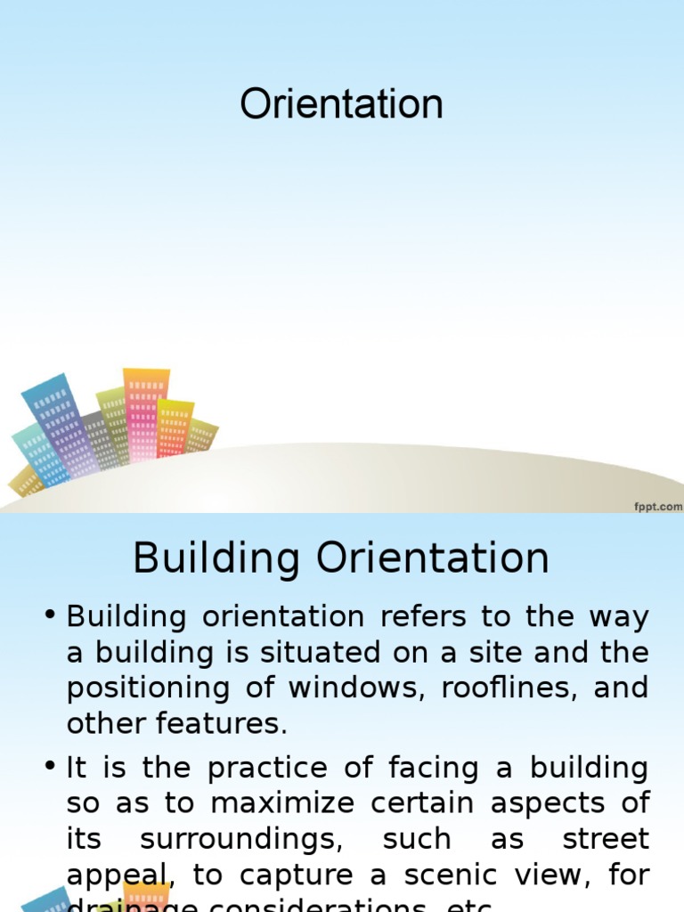 Orientation of buildings | Building Insulation | Climate
