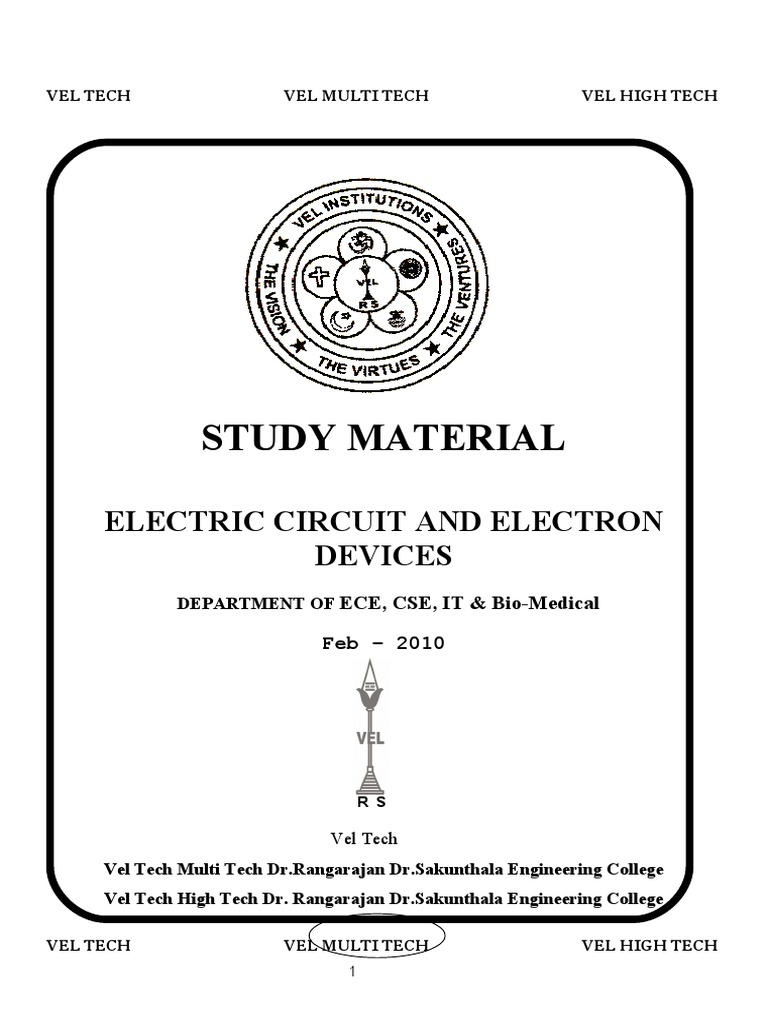 Electric Circuit & Electron Devices | PDF | Electrical Engineering ...