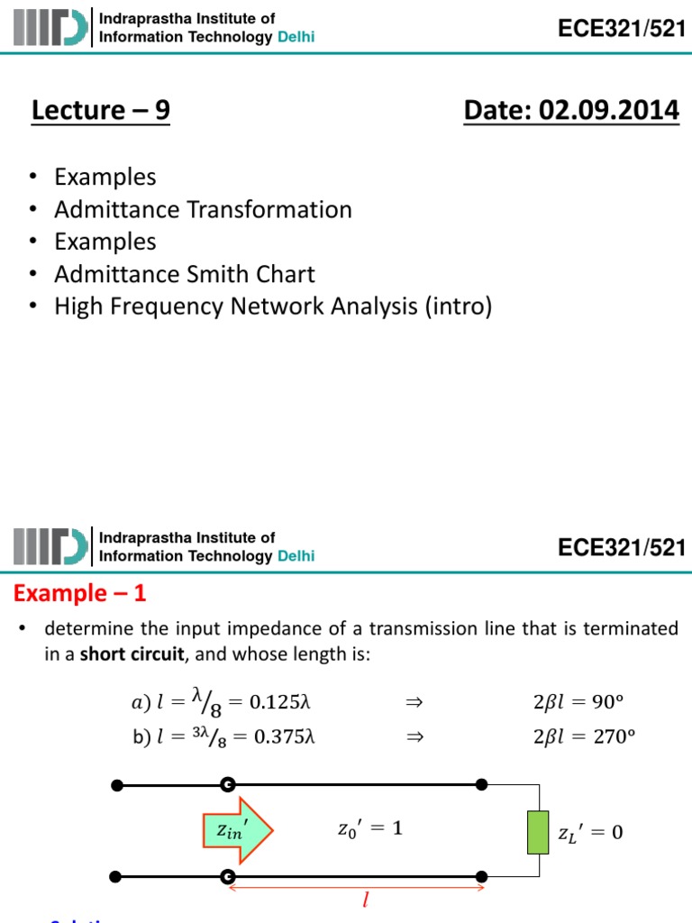 Lect - 9 - 2014-RF Circuit Design (ECE321/521) | Download Free PDF | Electrical Impedance ...