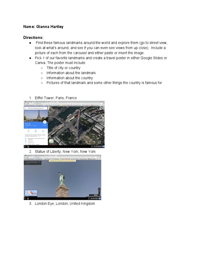 Explore Famous Global Landmarks | PDF