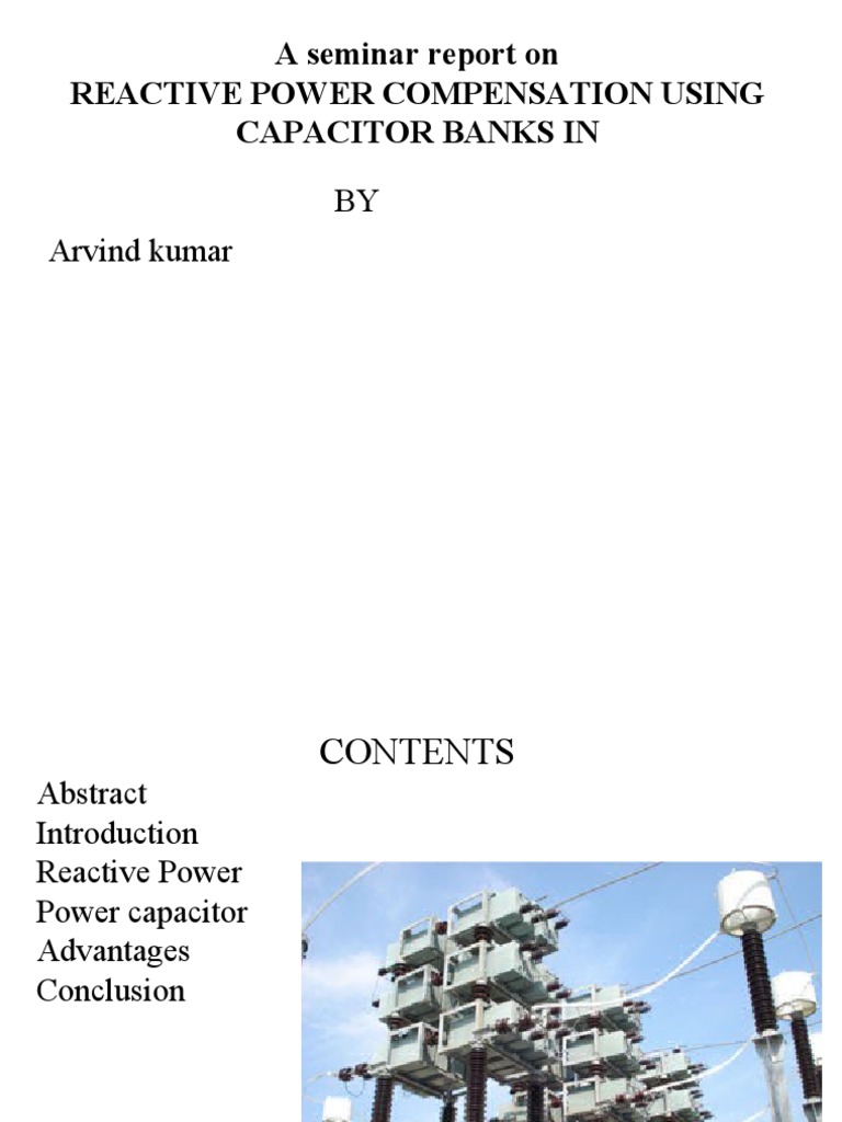 Reactive Power Compensation Using Capacitor Banks | PDF | Electrical ...