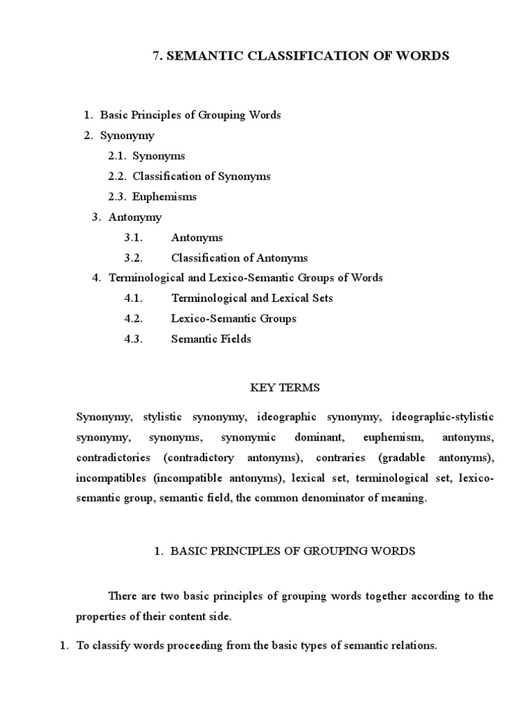 Synonymy | PDF | Lexical Semantics | Semantics