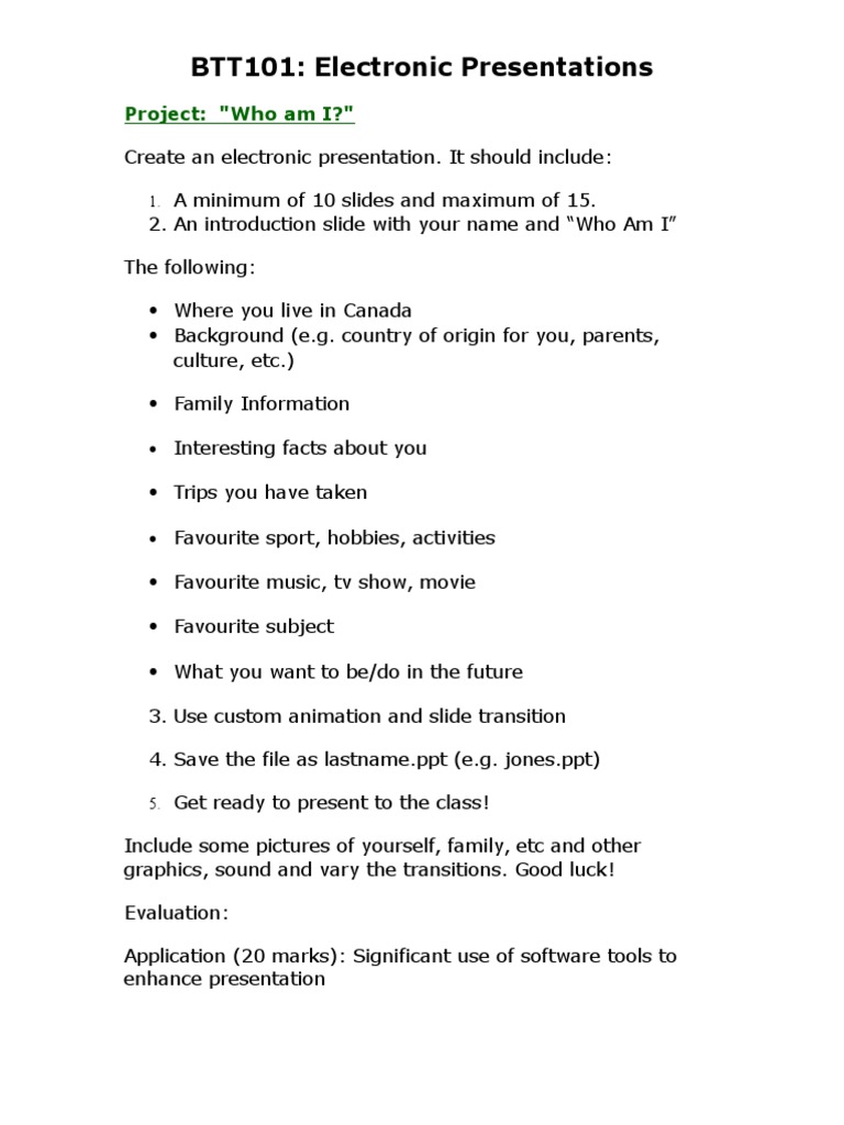 4-Who Am I Project | PDF