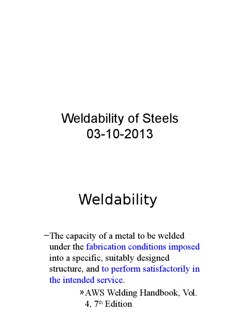 WELDABILITY of Steel | PDF | Welding | Construction